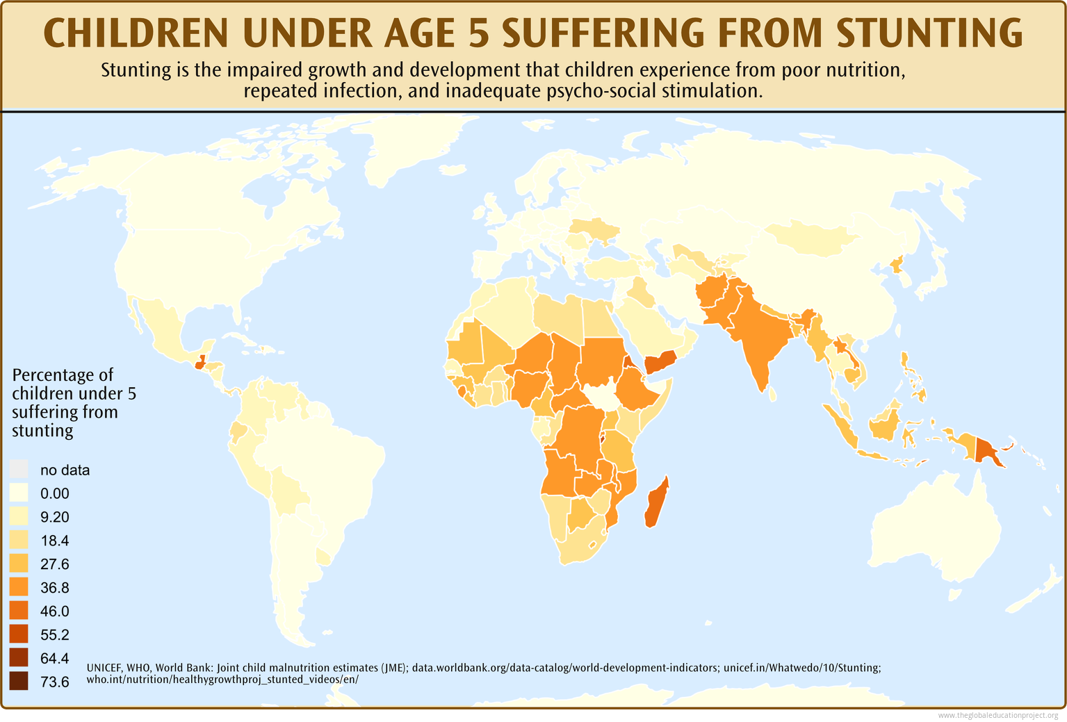 Map of Children Under the Age of Five Suffering From Stunting - The ...
